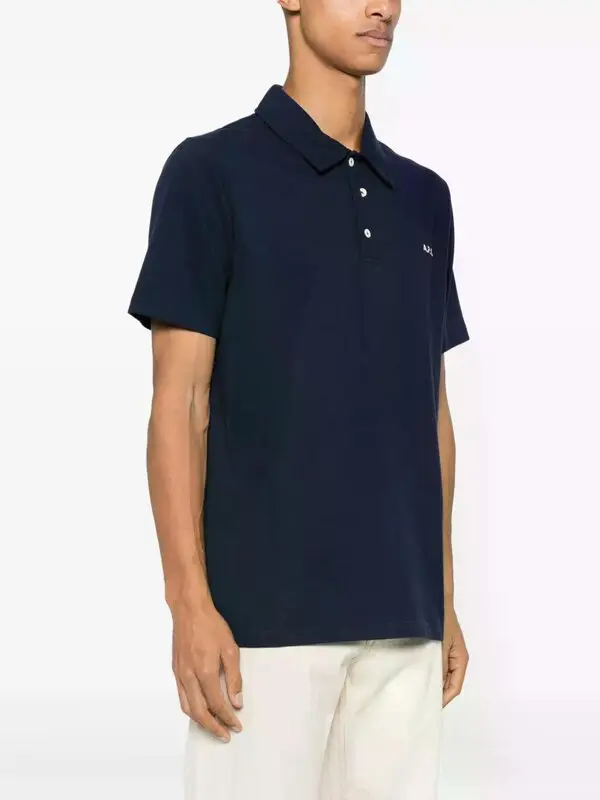A.p.c. Logo-embroidered Cotton Polo Shirt