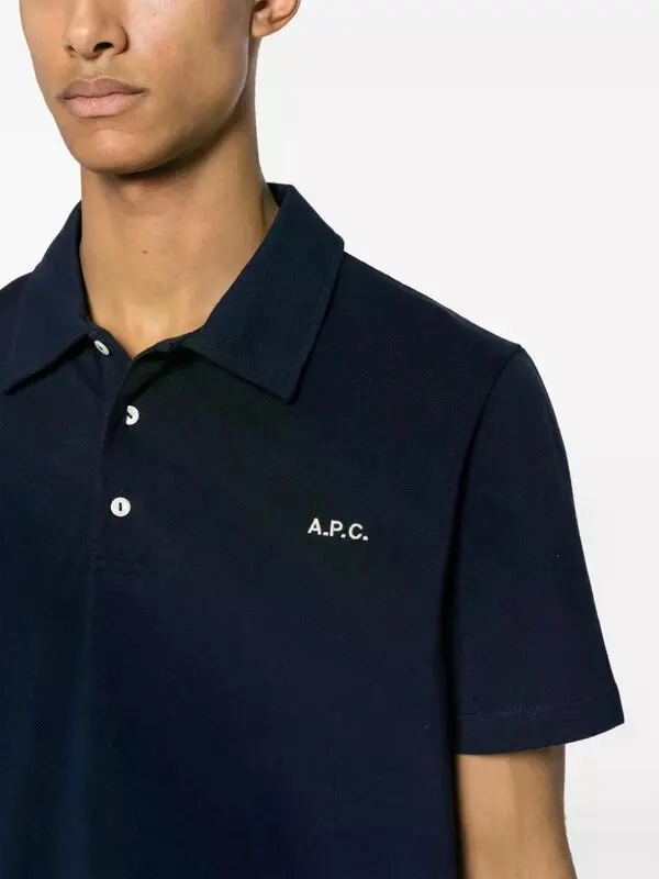A.p.c. Logo-embroidered Cotton Polo Shirt