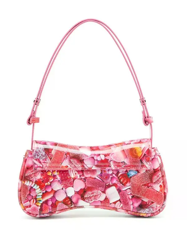 DIESEL® All-over Graphic Print Faux Leather Shoulder Bag