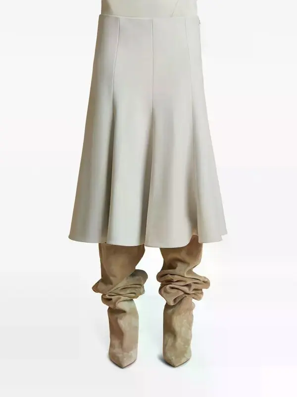 Khaite The Lennox Flared Crepe Skirt
