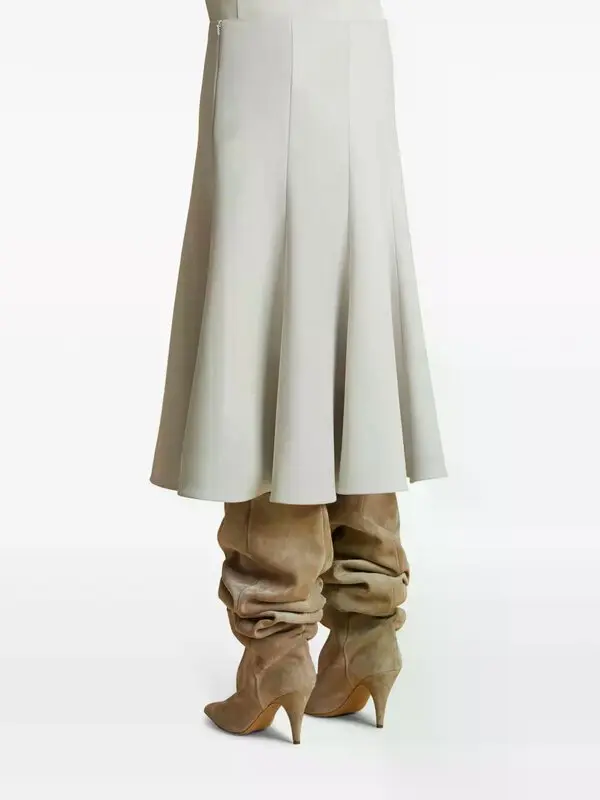 Khaite The Lennox Flared Crepe Skirt