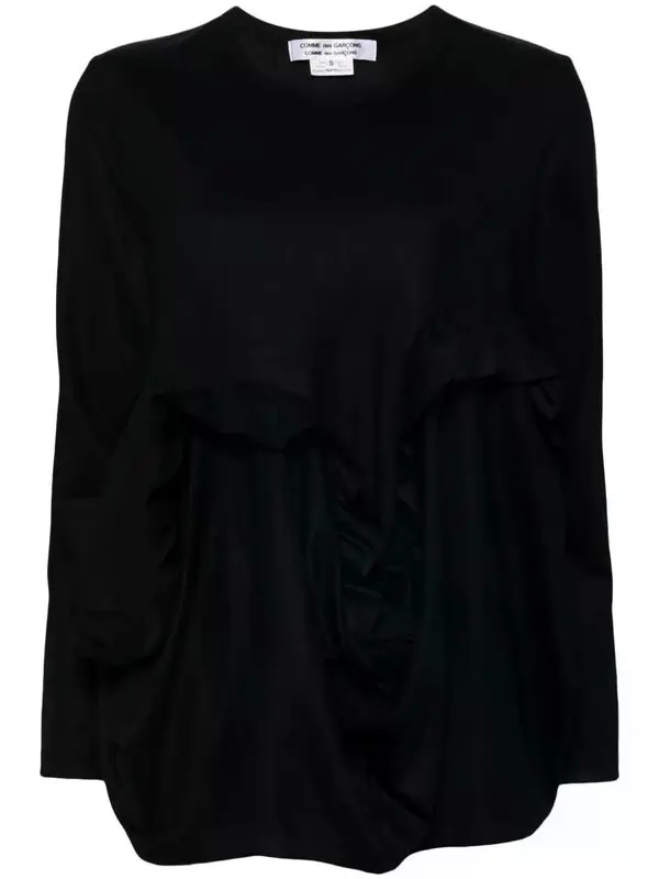 Comme Des Garçons Ruffle T-shirt - Black