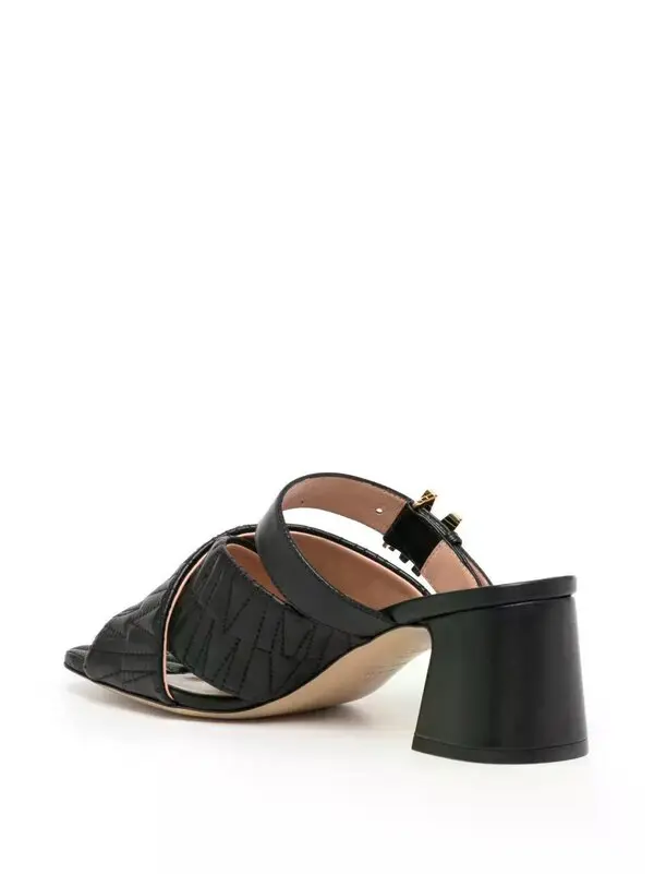 Moschino Calf Leather Quilted Sandals