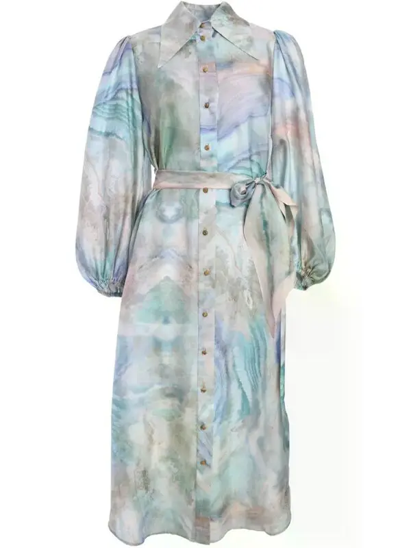 Zimmermann Illuminate Shirtdress - Blue