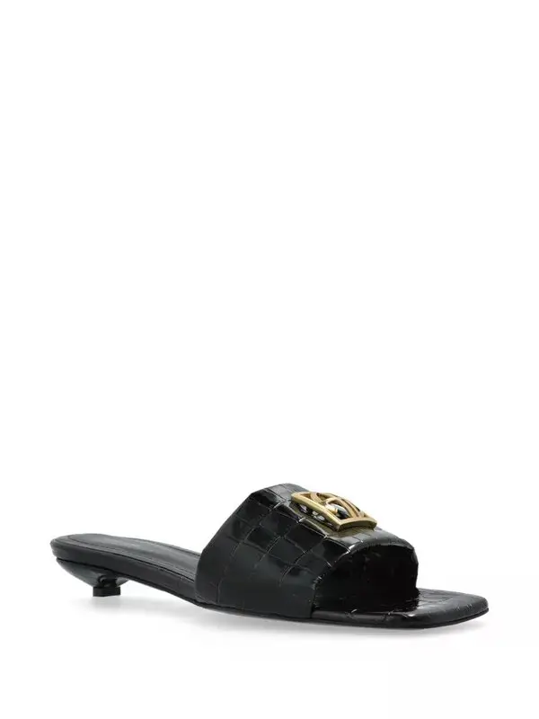ANINE BING Appliqué Sandals - Black