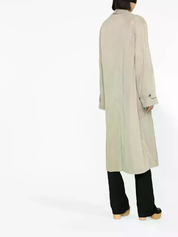 MAISON MARGIELA Peached Finish Single-breasted Trench Coat
