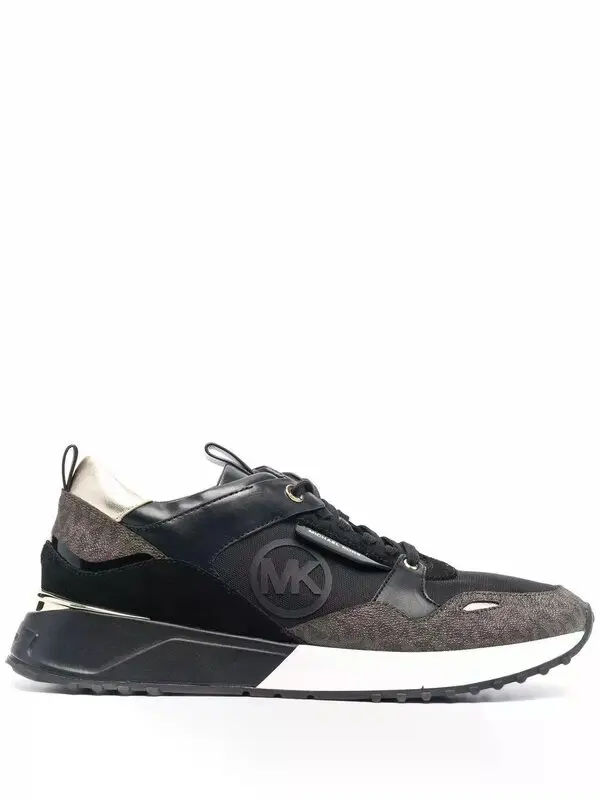 Michael Kors Monogram Print Low-top Sneakers - Black