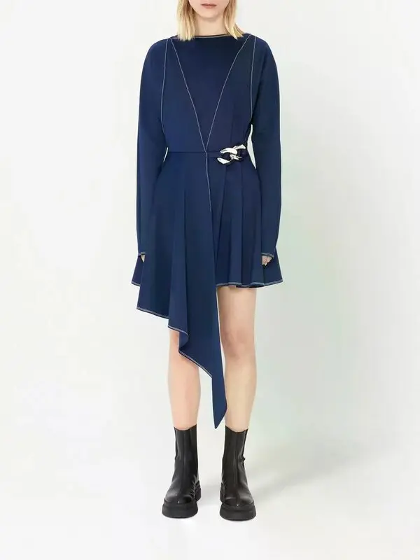 JW Anderson Chain Link Embellished Asymmetric Dress