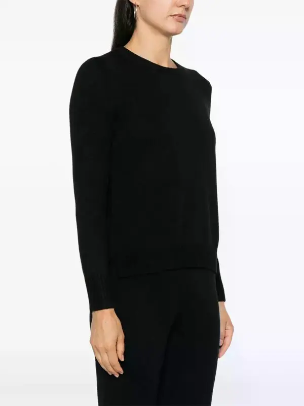 BLANCA VITA Ribbed Virgin Wool Crew Neck Sweater