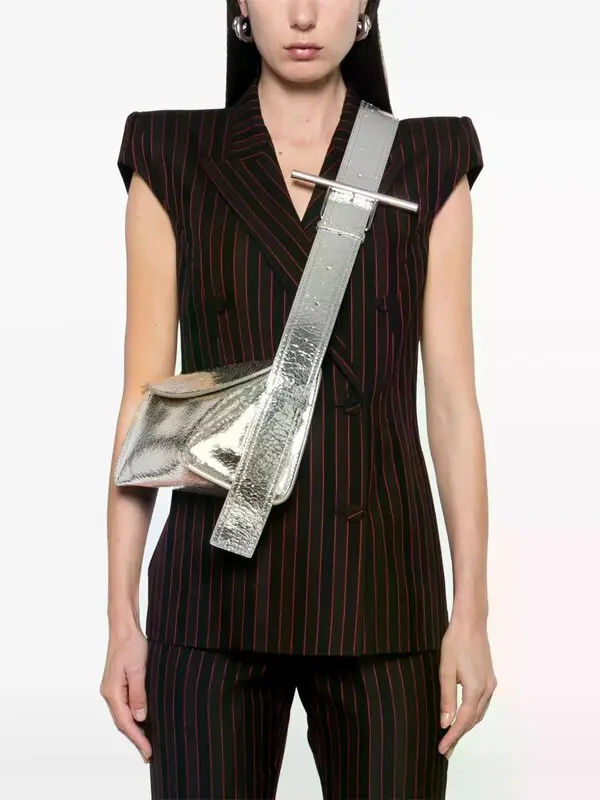 Alexander McQueen T-bar Sling Shoulder Bag - Silver