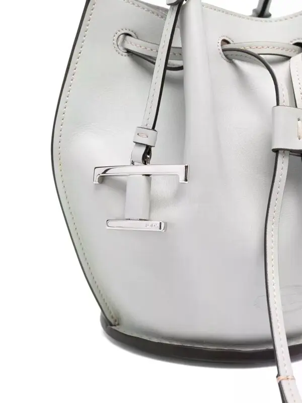 TOD'S Mini Logo-charm Bucket Bag - Grey