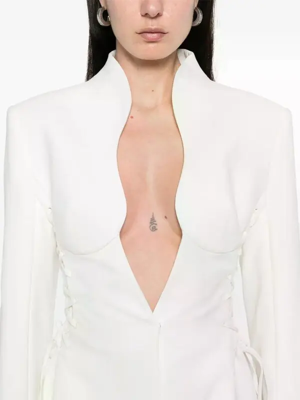 MUGLER Lace-up Jacket - White