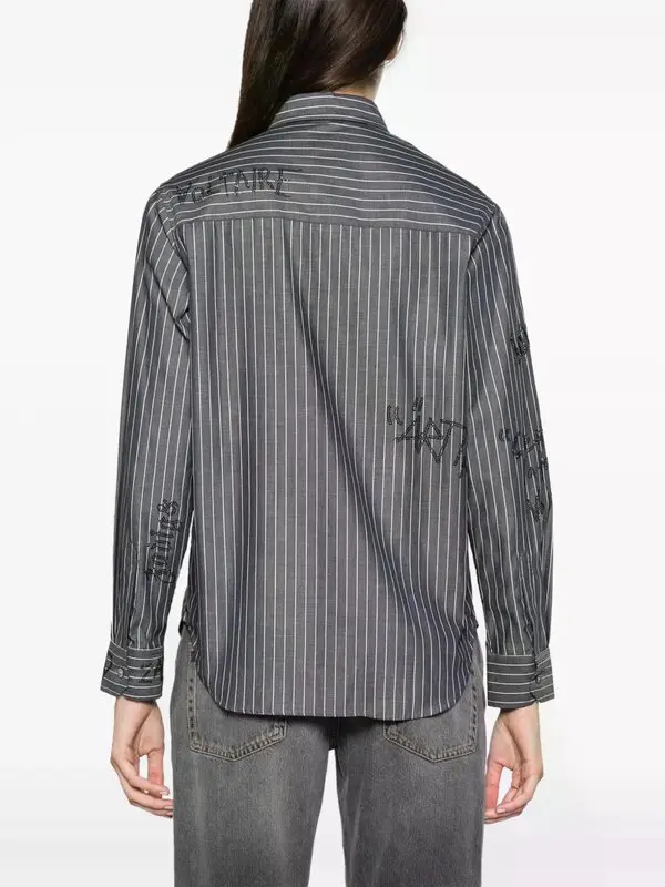 Zadig&Voltaire Taskiz Striped Shirt With Rhinestone Embellishments