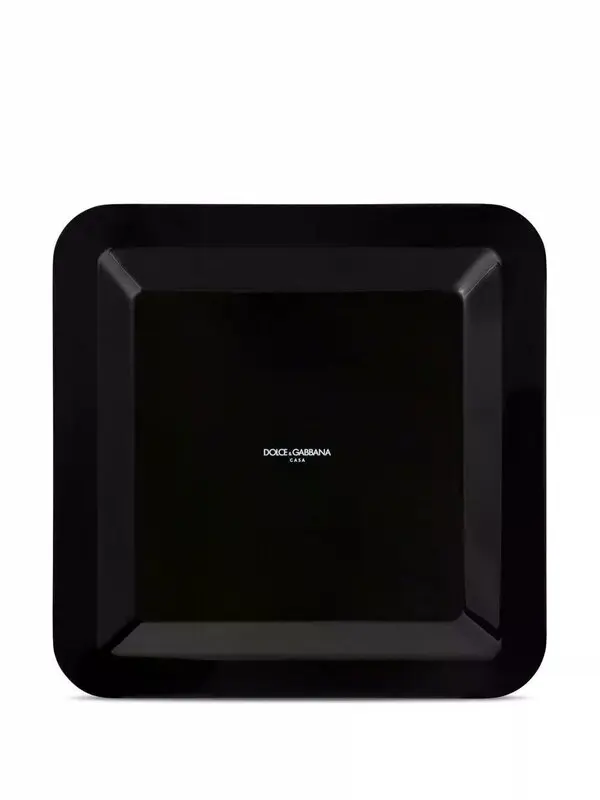 Dolce & Gabbana Medium Zebra-print Wood Tray