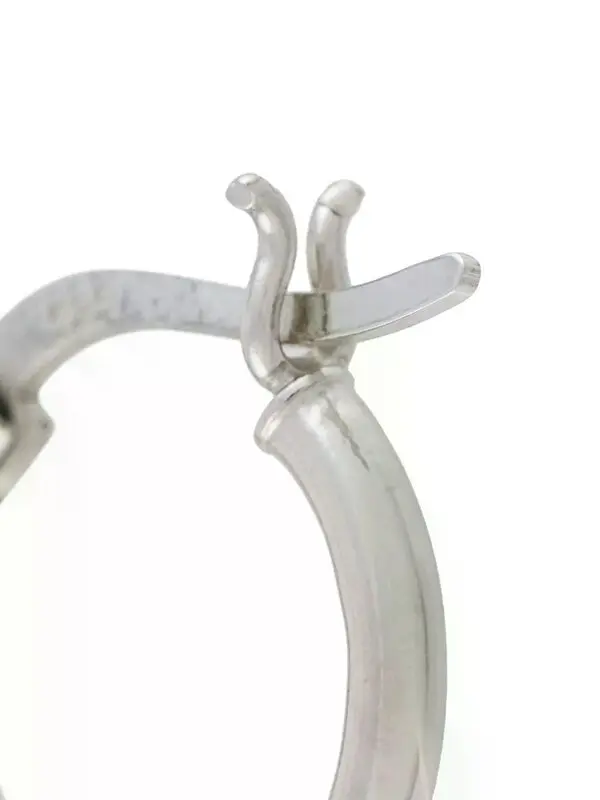 TRUE ROCKS Safety Pin Hoop Earring - Silver