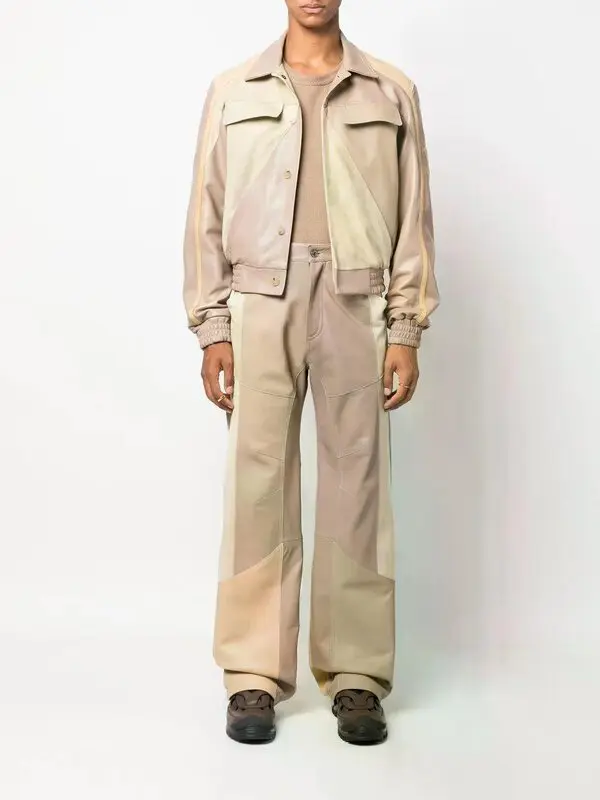 MARINE SERRE Patchwork Deadstock Leather Jacket