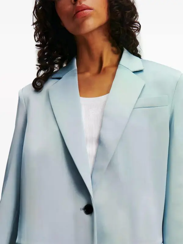 Karl Lagerfeld Single-breasted Satin Blazer