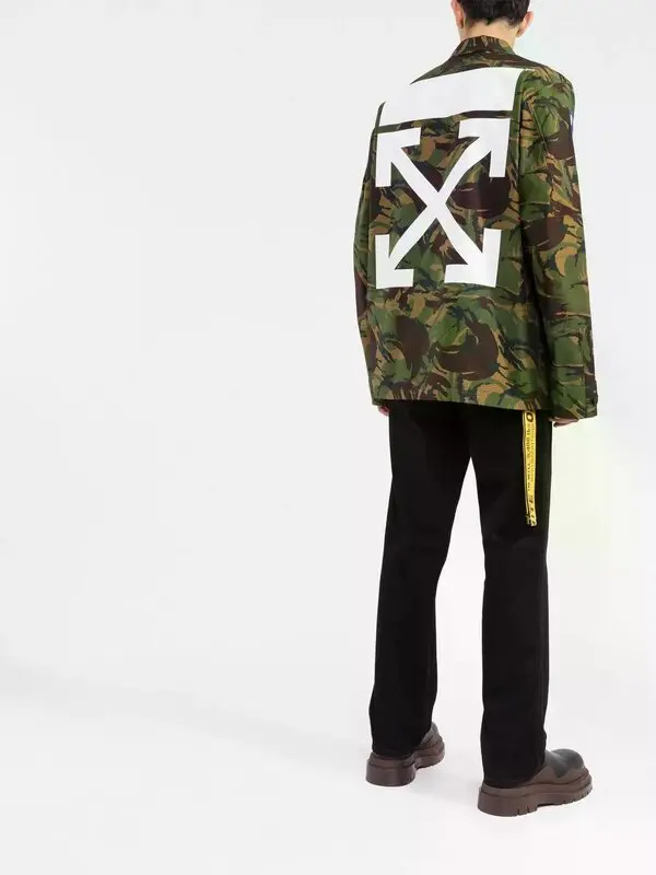 Off-White Camouflage Field Jacket With Signature Arrows Motif