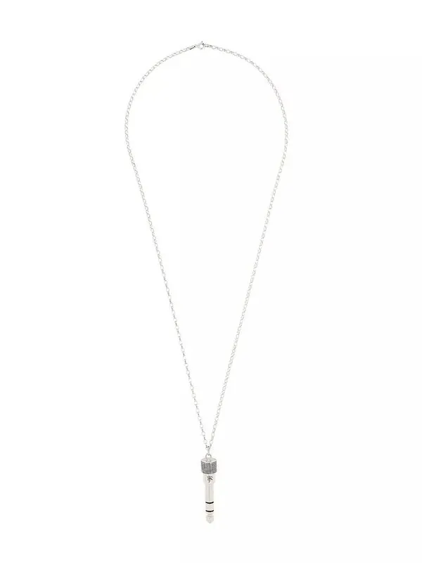TRUE ROCKS Jack Plug Chain Necklace - Metallic