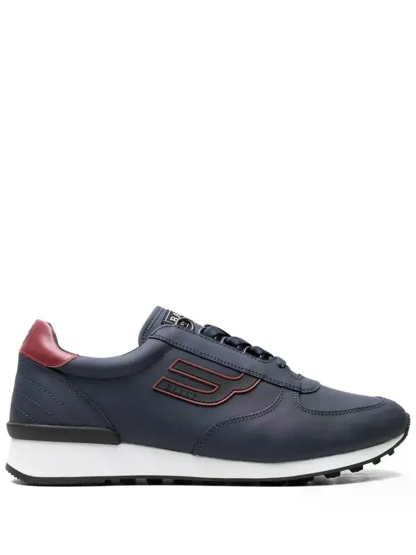 Bally Galaxy Navy/red Calf Leather Lace-up Sneakers
