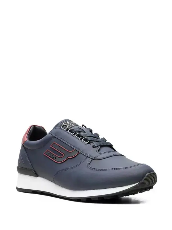 Bally Galaxy Navy/red Calf Leather Lace-up Sneakers