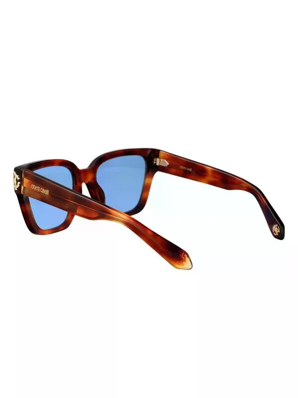 Roberto Cavalli Logo Plaque Square Frame Sunglasses