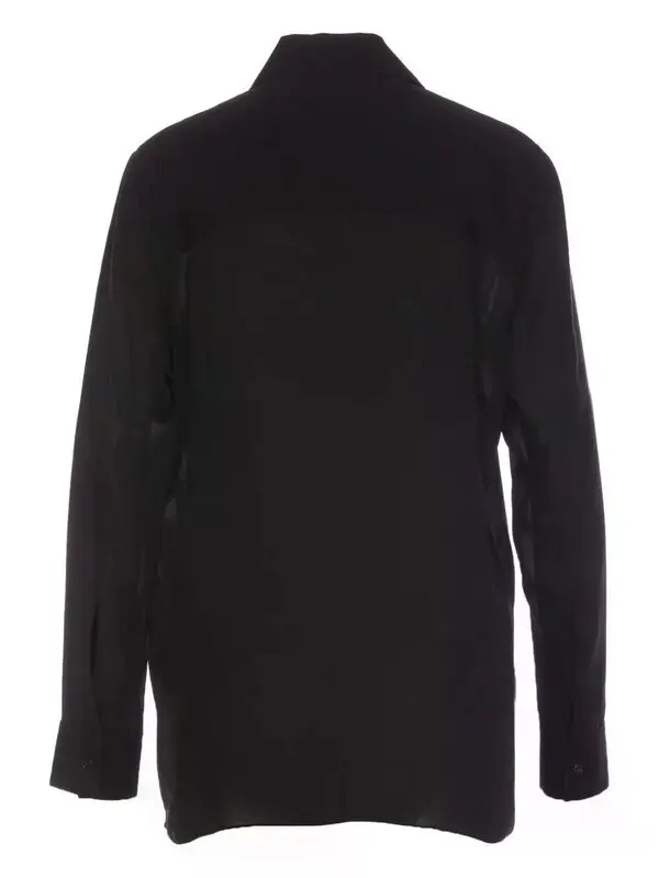 Khaite Luka Silk Georgette Ruffled Shirt