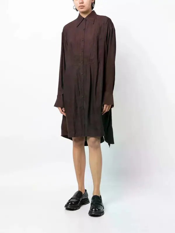 ZIGGY CHEN Layered Draped Shirtdress