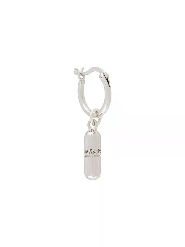 TRUE ROCKS Pill Hoop Earring - Silver