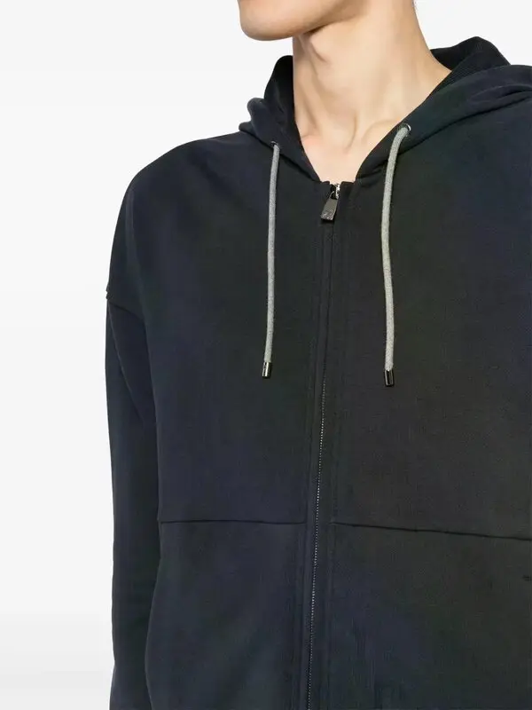 Corneliani Cotton Jersey Zip-up Hoodie
