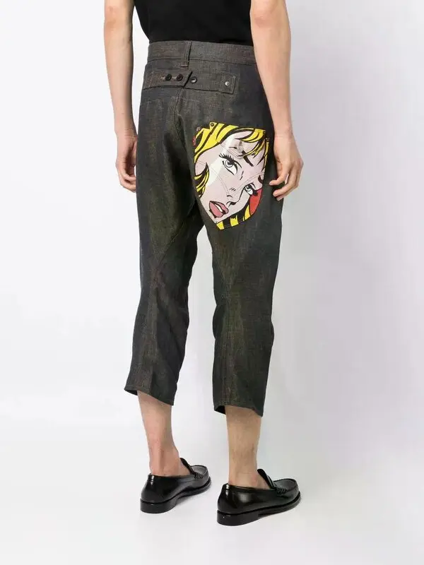 Junya Watanabe Pop Art Print Cropped Trousers