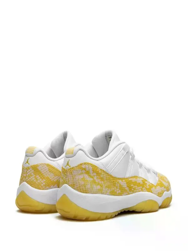 JORDAN Air Low Yellow Snakeskin Sneakers - White