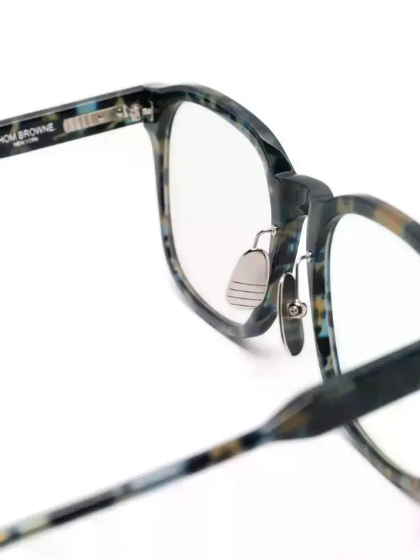 Thom Browne Tortoiseshell-effect Glasses - Blue