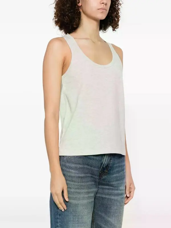 A.p.c. Scoop Neck Sleeveless Tank Top With Rear Logo Patch