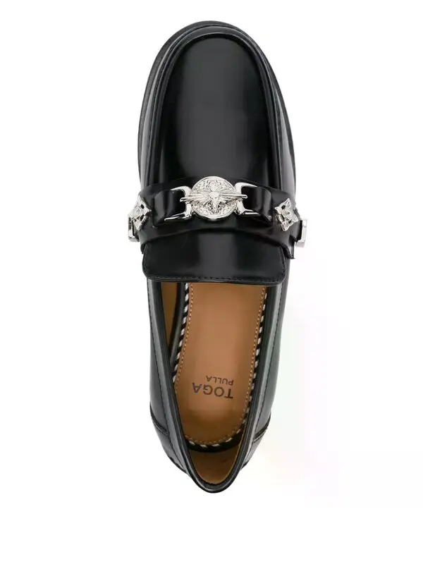 Toga Flatform Loafers With Plaque Detailing