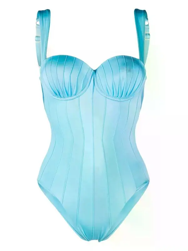 NOIRE SWIMWEAR Balconette One Piece - Blue