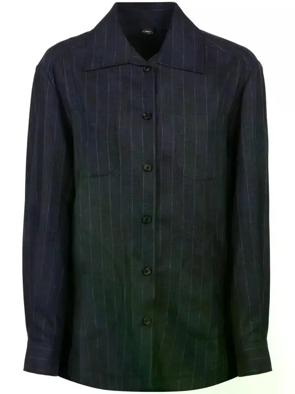Kiton Virgin Wool Pinstripe Shirt