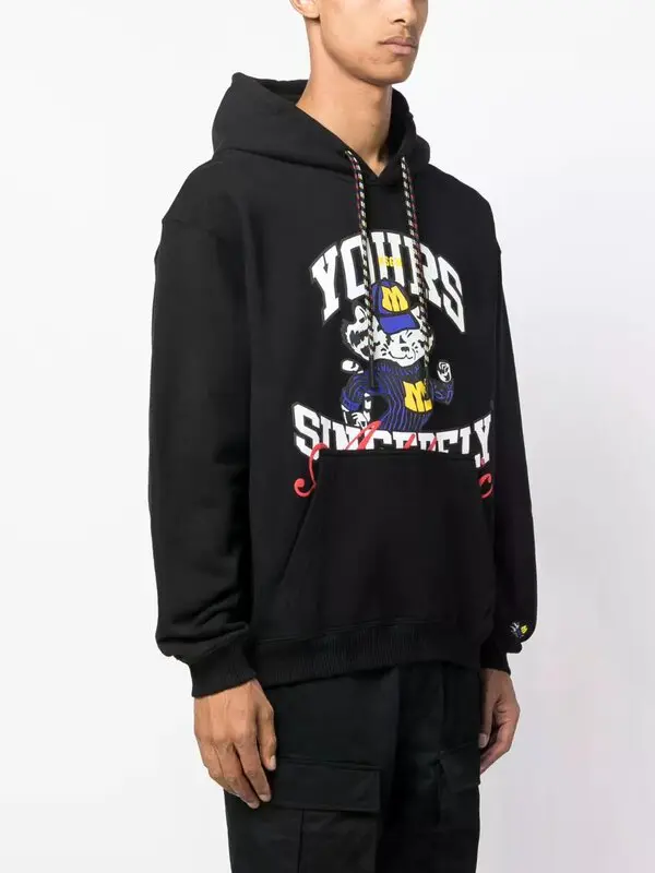 MSGM Graphic Print Cotton Hoodie
