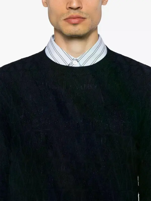 Valentino Garavani Optical Jacquard Cotton Jumper