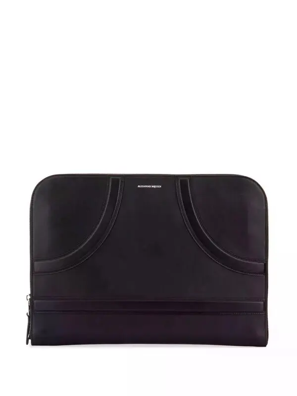 Alexander McQueen Logo-stamp Leather Clutch