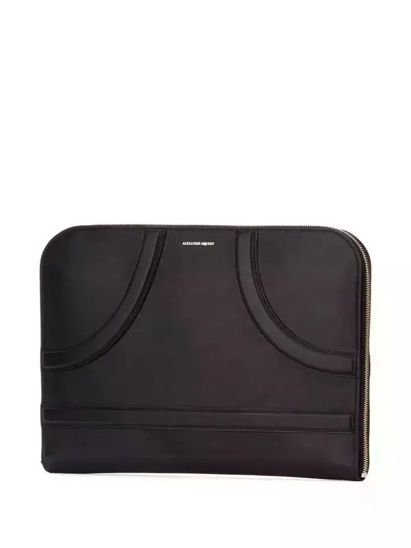 Alexander McQueen Logo-stamp Leather Clutch