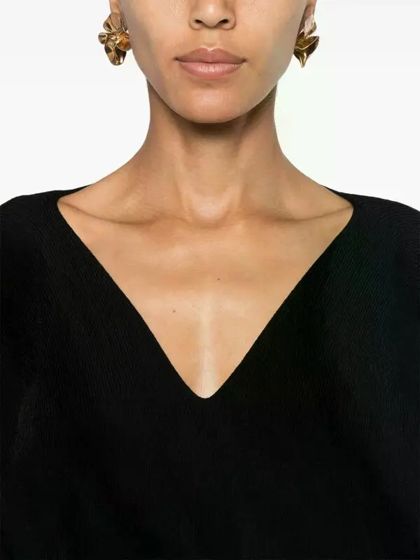 Simkhai Montana V-neck Fine Ribbed Sweater