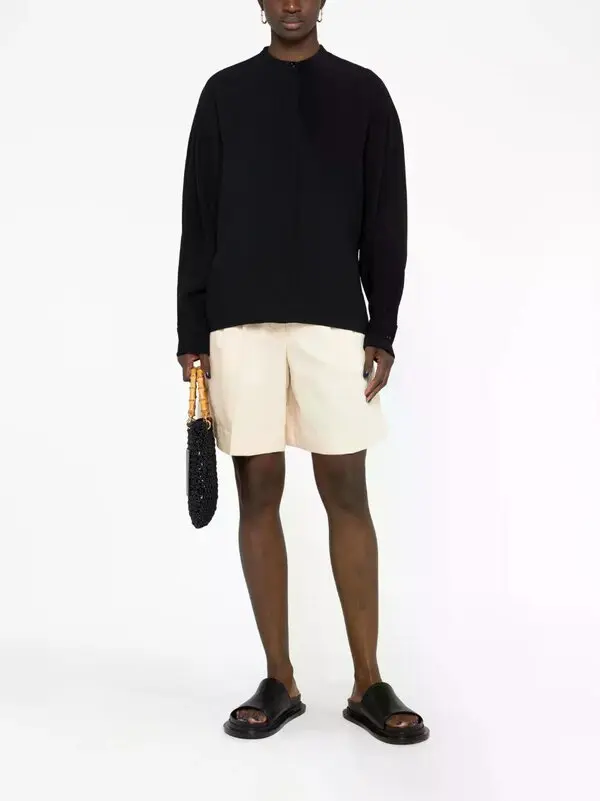 JIL SANDER Long Sleeve Shirt With Band Collar