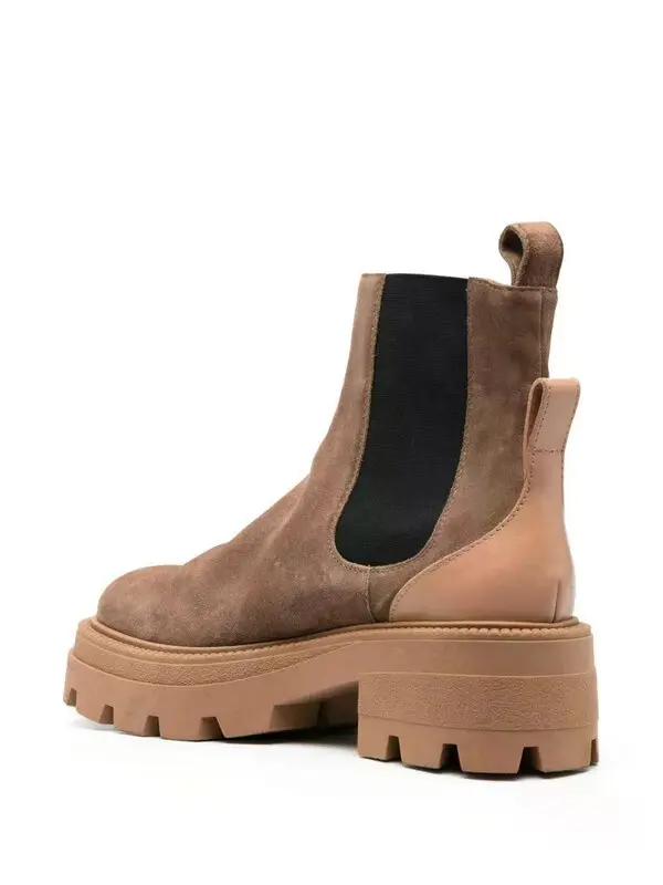 SERGIO ROSSI Square-toe Suede Chelsea Boots