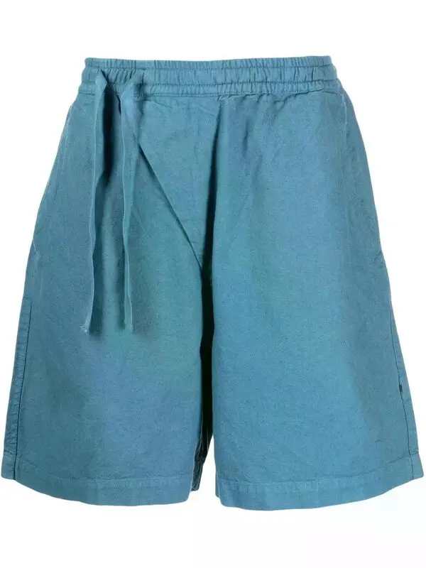 MAHARISHI Off-centre Drawstring Bermuda Shorts - Blue