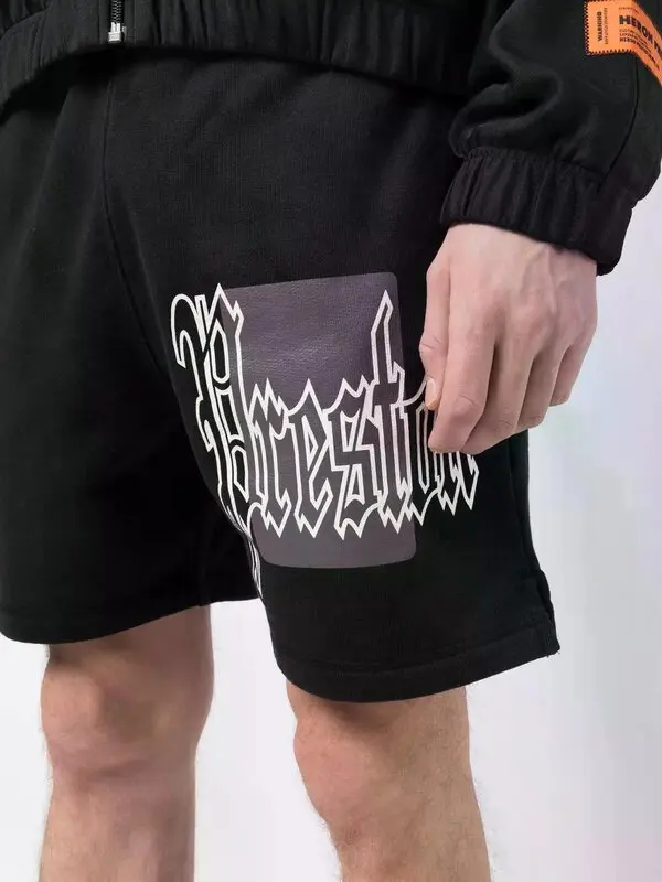 Heron Preston Colour Block Logo Track Shorts