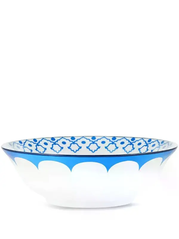 AQUAZZURA CASA Jaipur Porcelain Salad Bowl - Blue