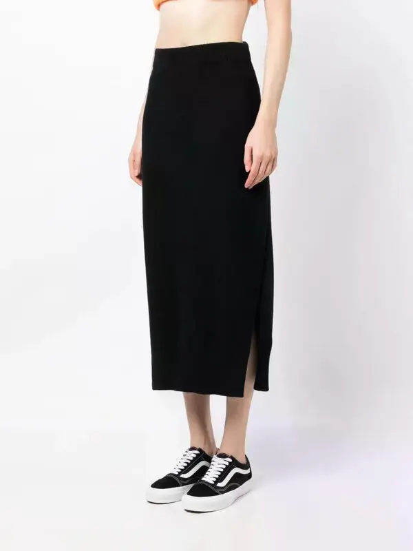 BARRIE High-waisted Knit Midi Skirt