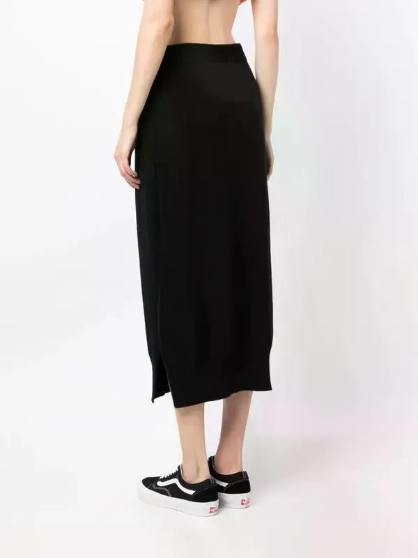 BARRIE High-waisted Knit Midi Skirt