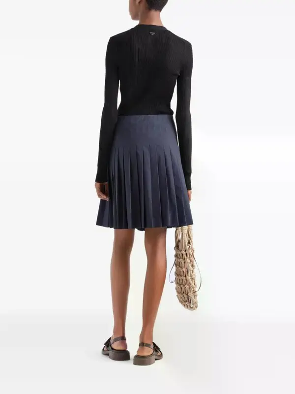 Prada Ribbed-knit Cardigan With V-neck